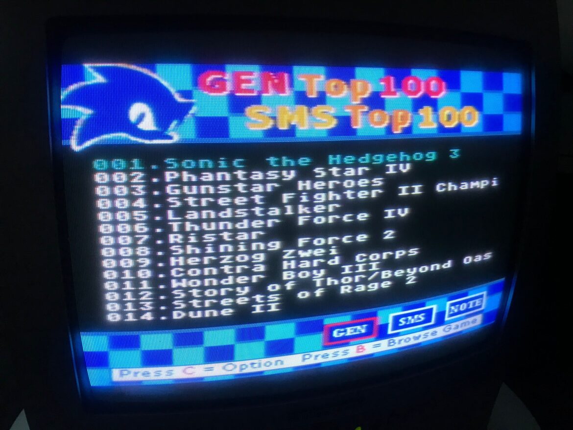 Genesis / Mega Drive "Gen Top 100 SMS Top 100" green multicart: what to ...